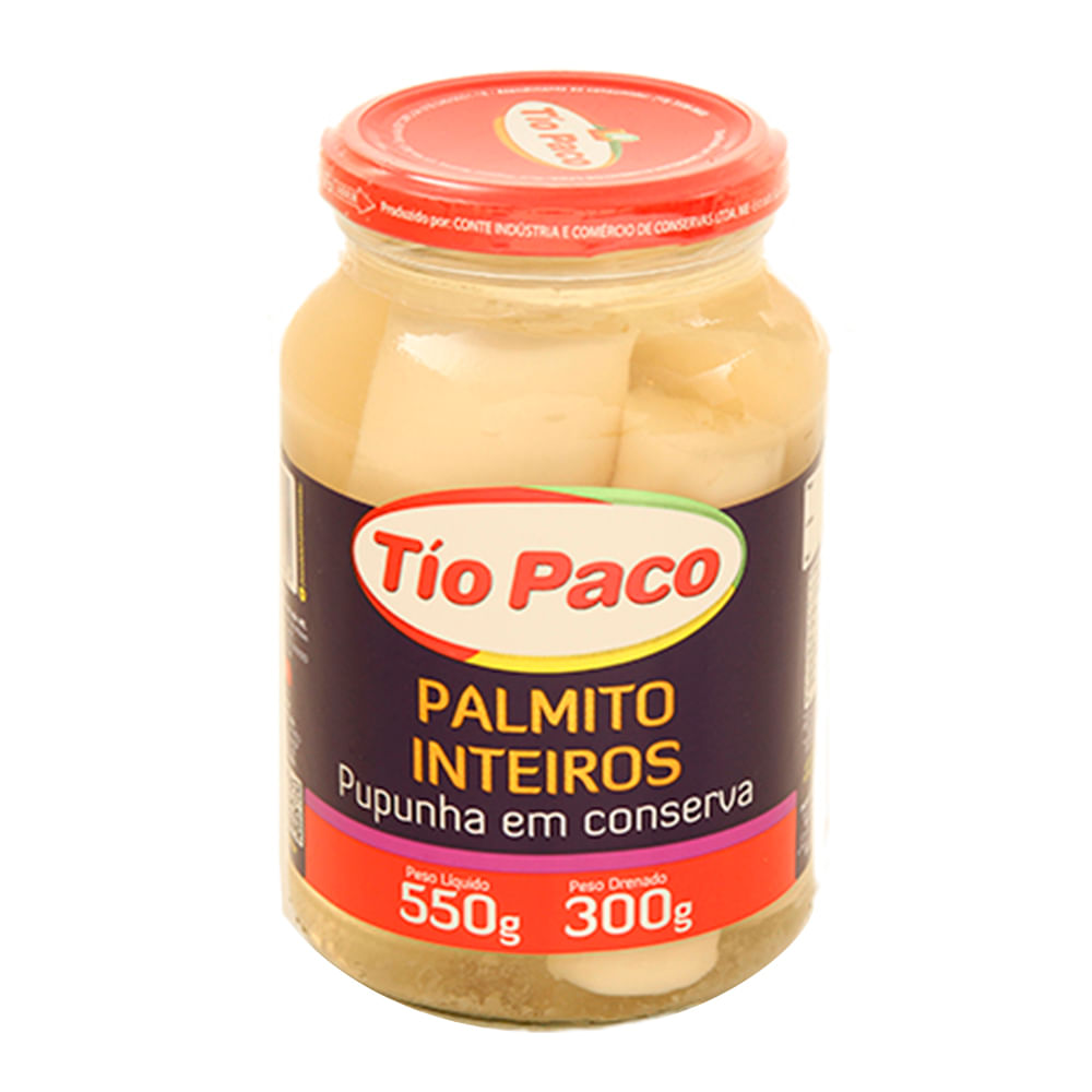 Palmito Inteiro Pupunha Tio Paco 300g - Soares Atacado Distribuidor
