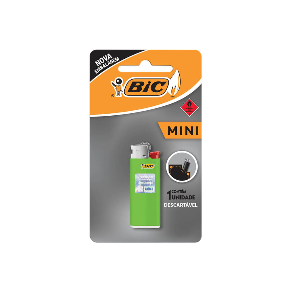 Isqueiro Bic Mini - Soares Atacado Distribuidor