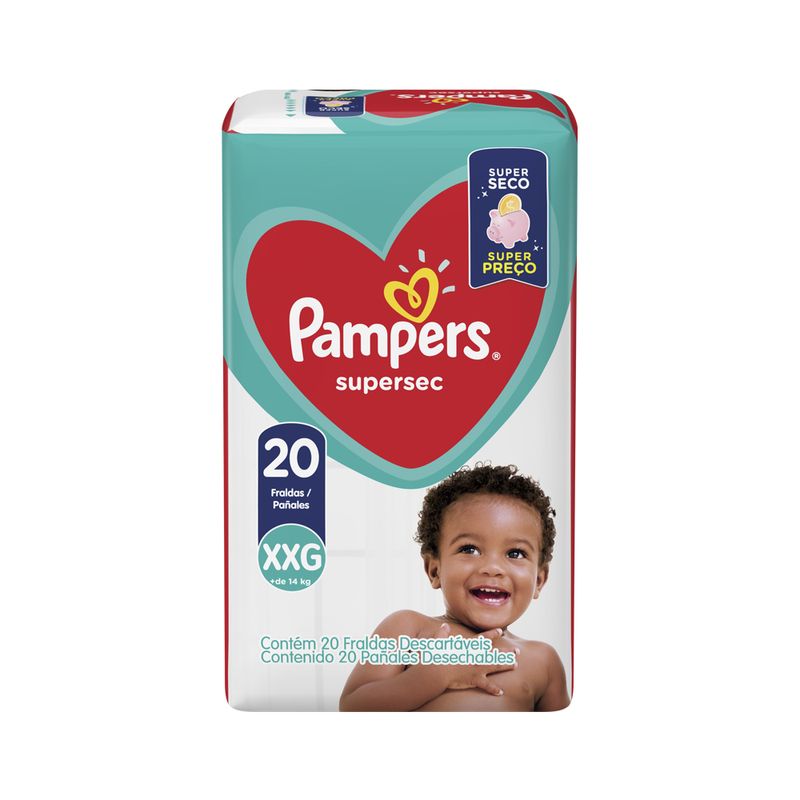 Fralda Pampers Super Sec XXG 20 unidades - Soares Atacado Distribuidor