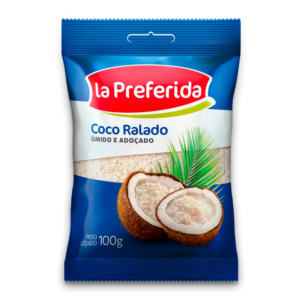 Coco Ralado La Preferida Úmido e Açucarado 100g - Soares Atacado ...