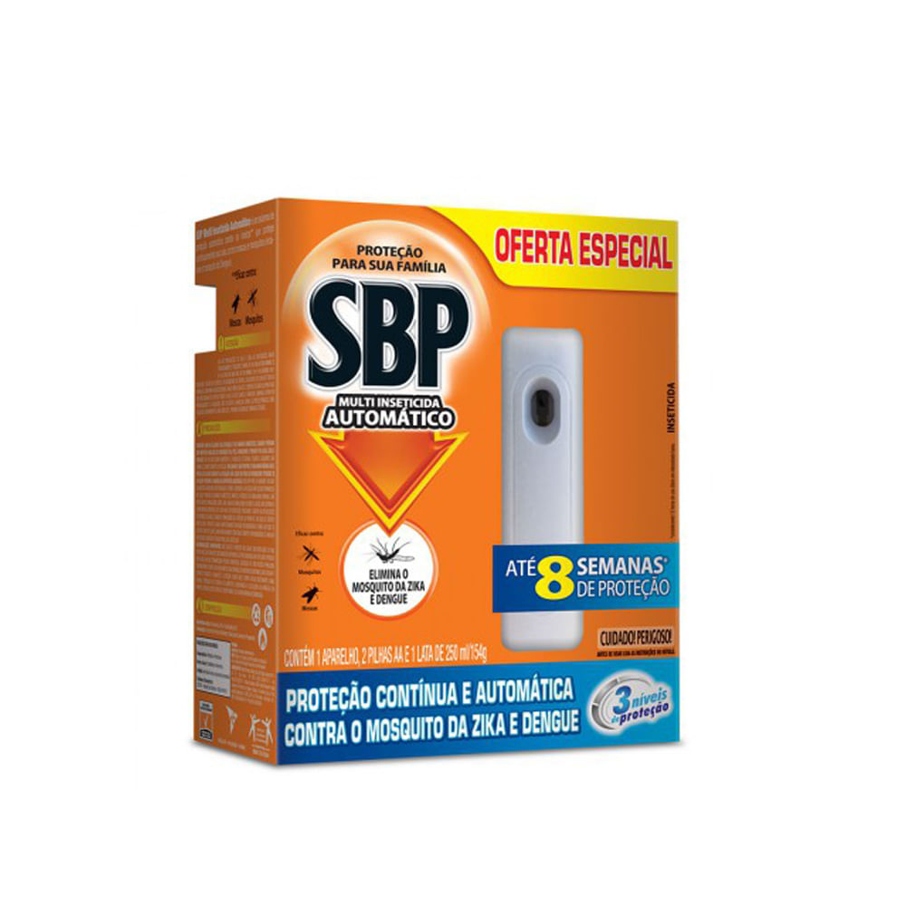 Multi Inseticida Automático SBP Aparelho + Refil 50% de Desconto 250ml ...