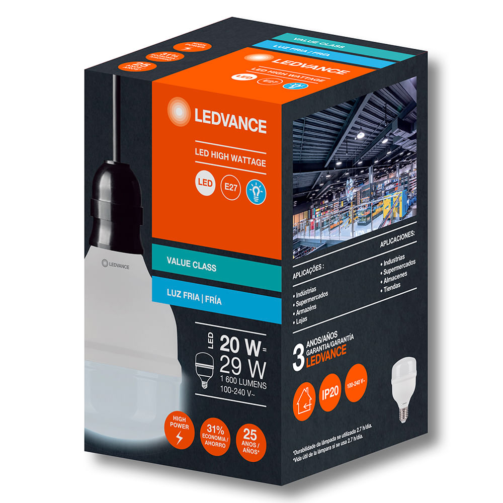 Lâmpada Led Ledvance 20w - Soares Atacado Distribuidor