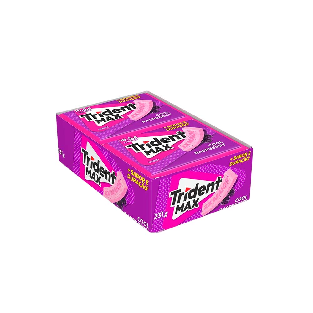 Chiclete Trident Max Raspberry 14 unidades