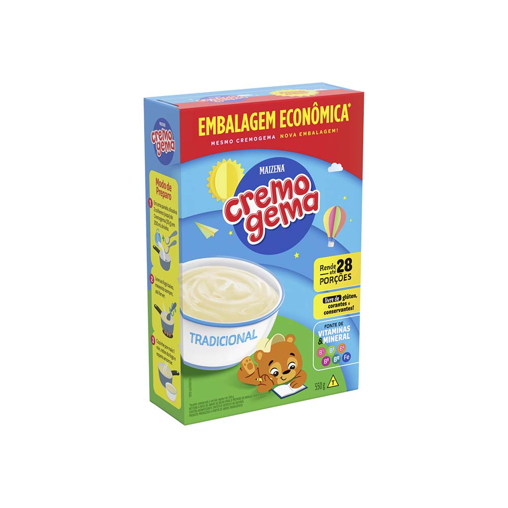 Cremogema Mingau Tradicional Maizena 550g - Soares Atacado Distribuidor